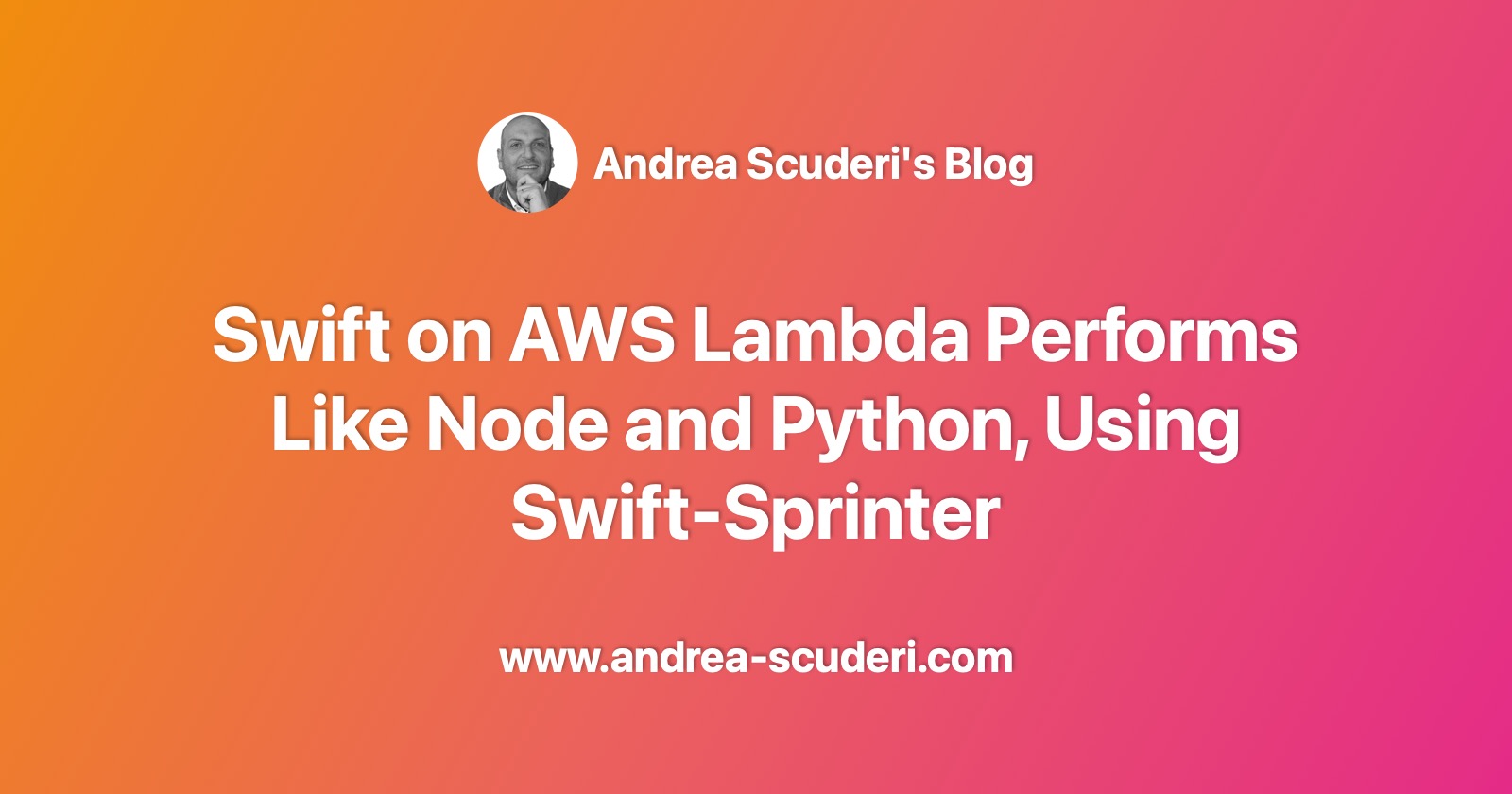 Swift On Aws Lambda Performs Like Node And Python Using Swift Sprinter