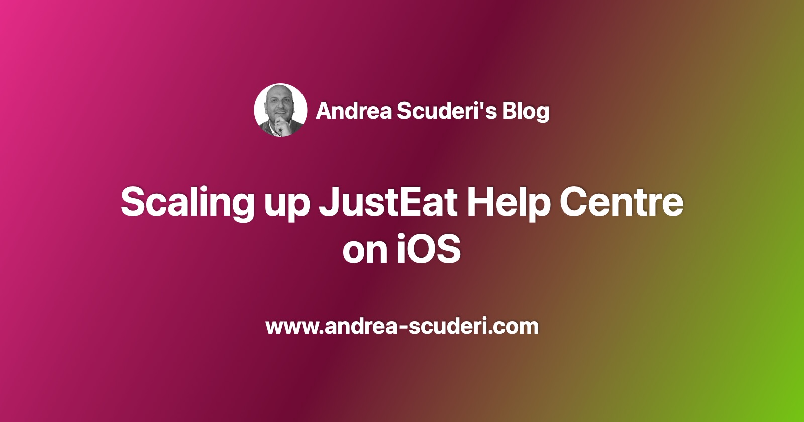 Scaling up JustEat Help Centre on iOS | Andrea Scuderi